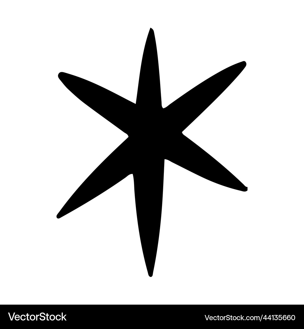 Hand drawn stars icon on white background Vector Image