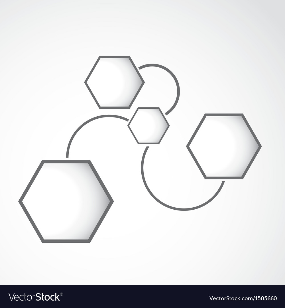 Hexagon web design Royalty Free Vector Image - VectorStock