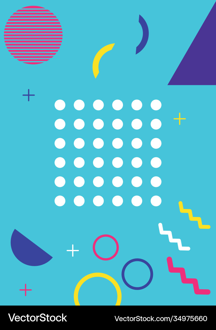 Light blue color memphis style background Vector Image