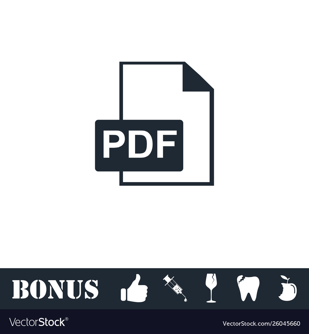 Pdf icon flat Royalty Free Vector Image - VectorStock