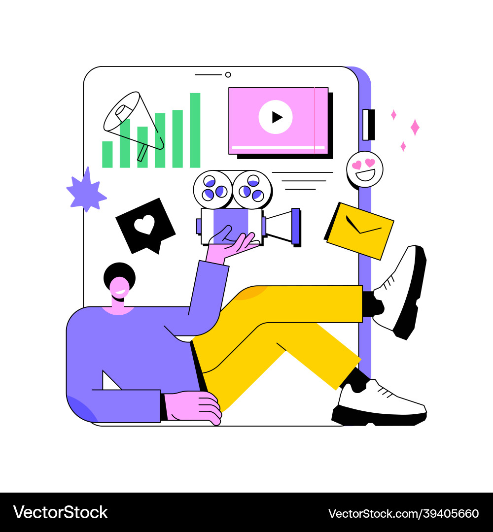 Video content marketing abstract concept Vector Image