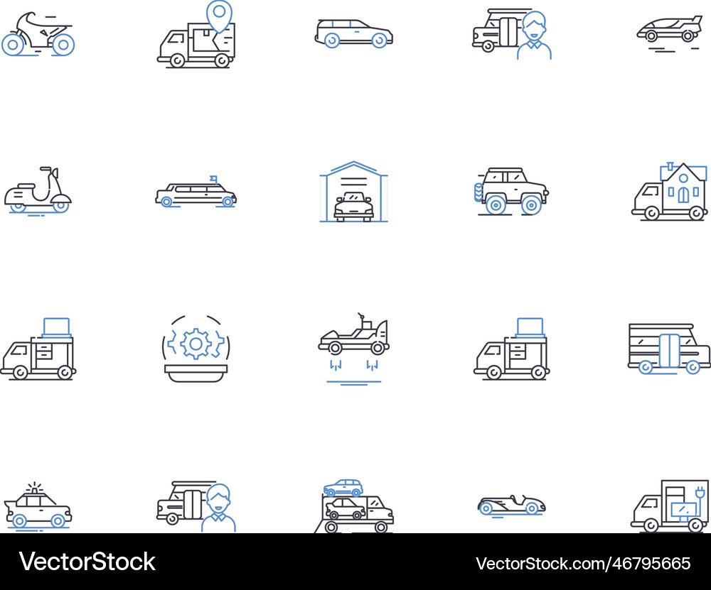 Coaches line icons collection mentor trainer Vector Image