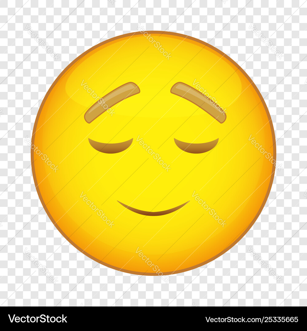Embarrassing emoticon icon cartoon style Vector Image