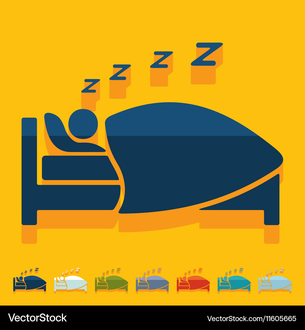 Flat design sleep Royalty Free Vector Image - VectorStock