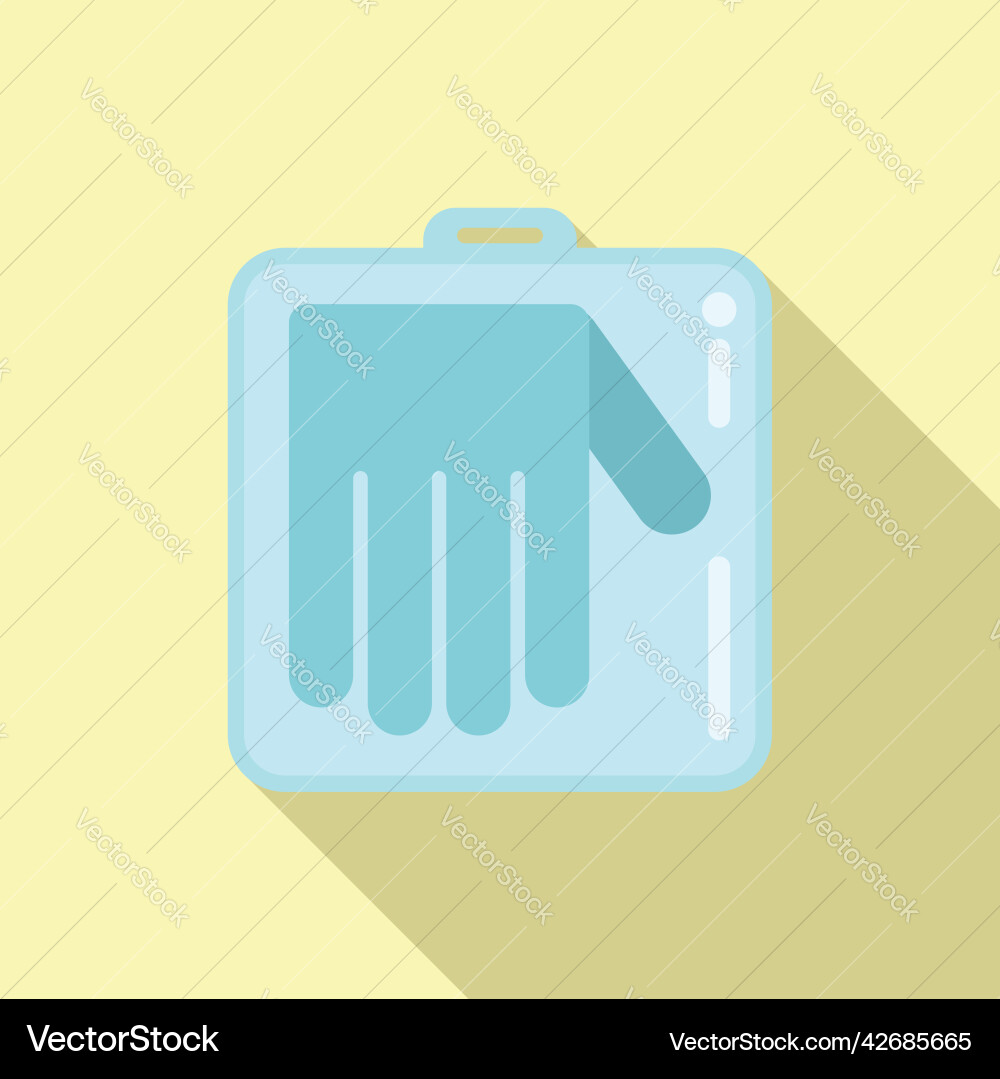 Glove box icon flat surgical latex Royalty Free Vector Image