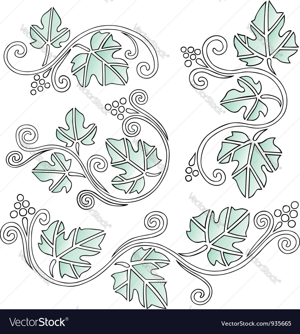 Grape design elements Royalty Free Vector Image