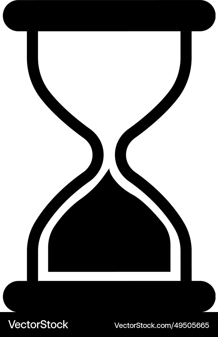 Hourglass timer icon in trendy flat design symbol Vector Image