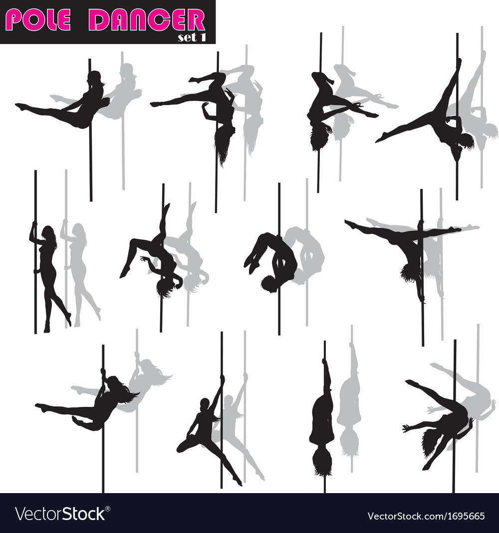 Pole dancer set Royalty Free Vector Image - VectorStock