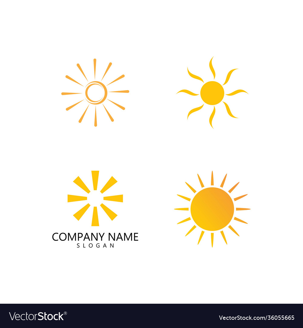 Sun logo Royalty Free Vector Image - VectorStock