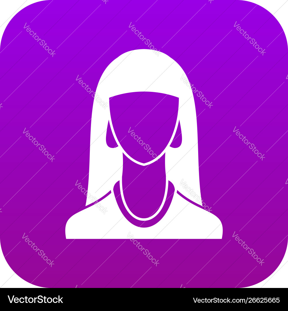 Woman icon digital purple Royalty Free Vector Image