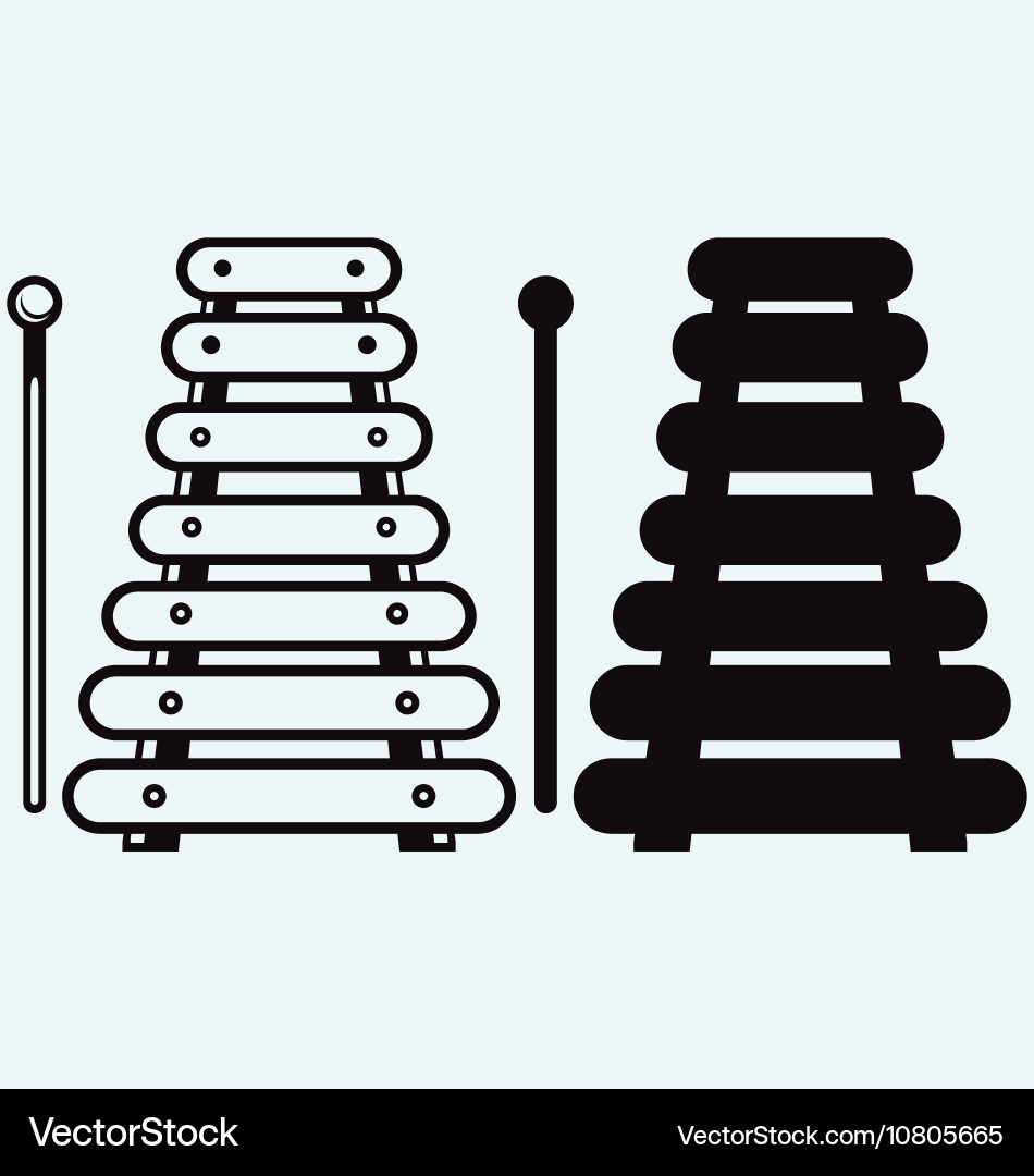 Xylophone musical instrument Royalty Free Vector Image