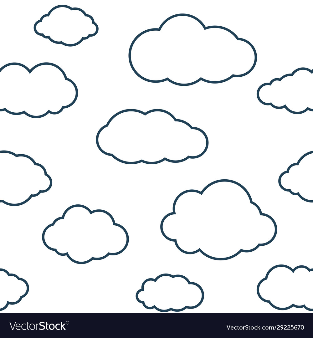 Clouds seamless pattern background Royalty Free Vector Image