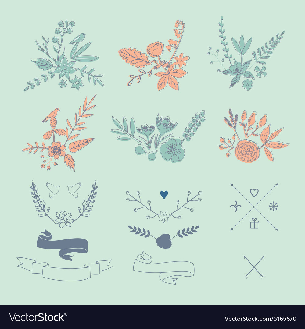 Decorative design elements Royalty Free Vector Image