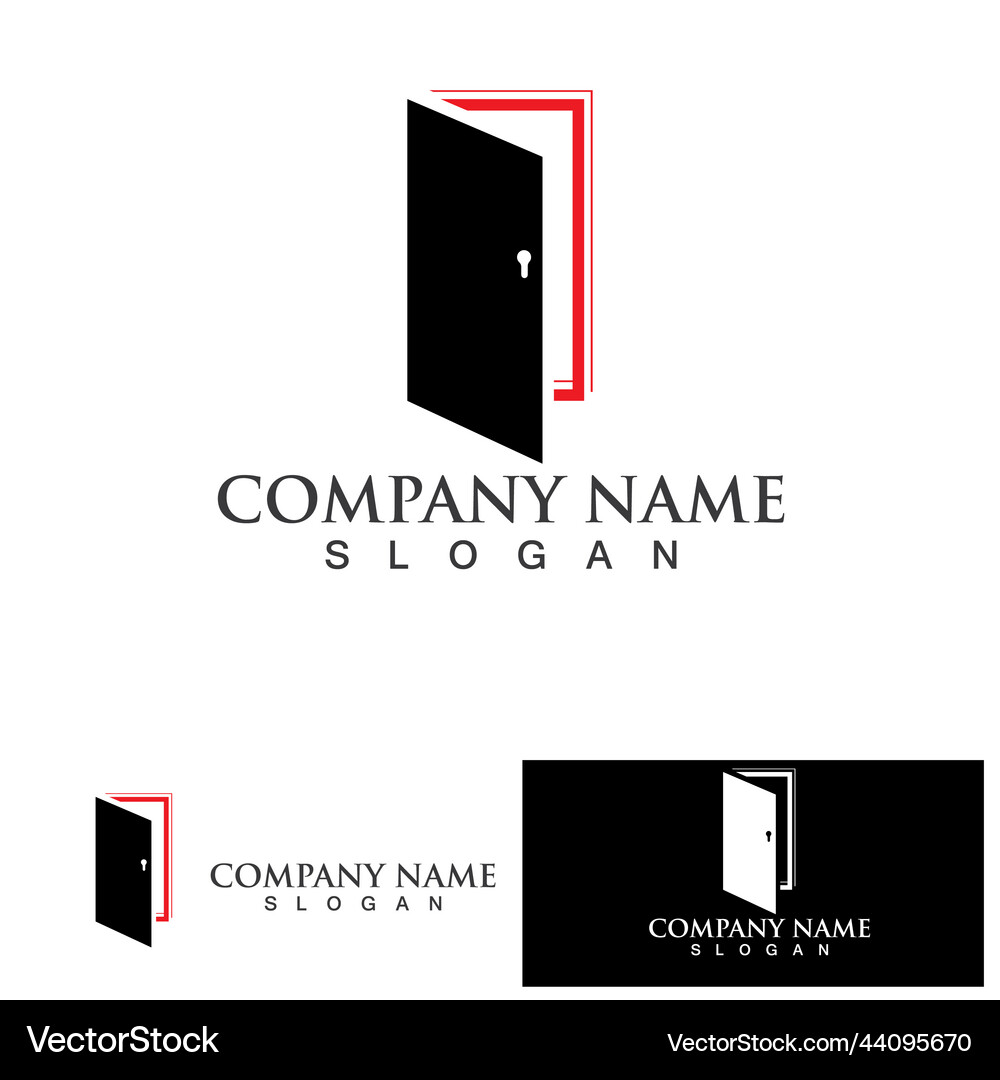 Door logo and symbol Royalty Free Vector Image