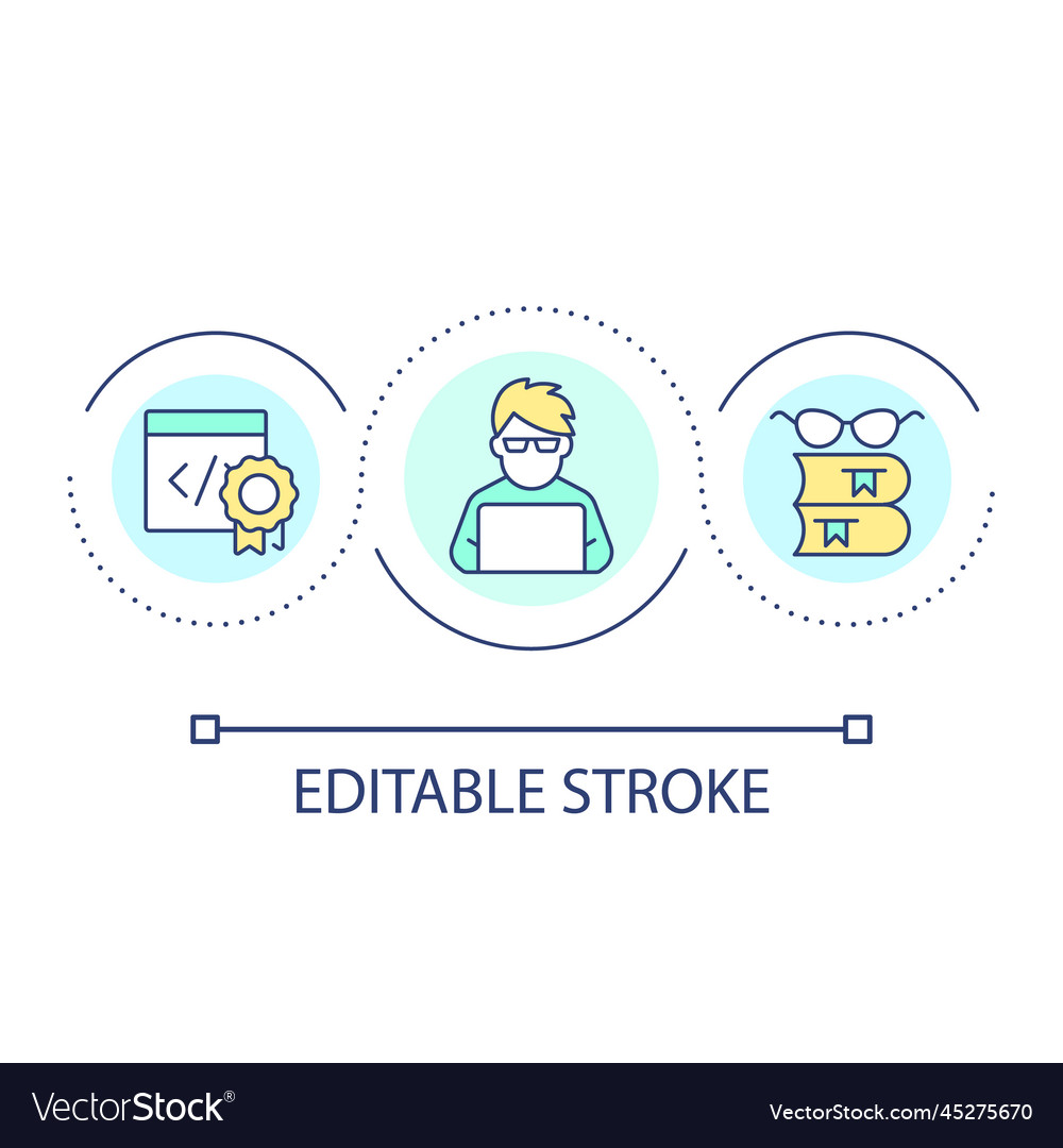 Learning programming loop concept icon Royalty Free Vector Learning programming loop concept icon Royalty Free Vector