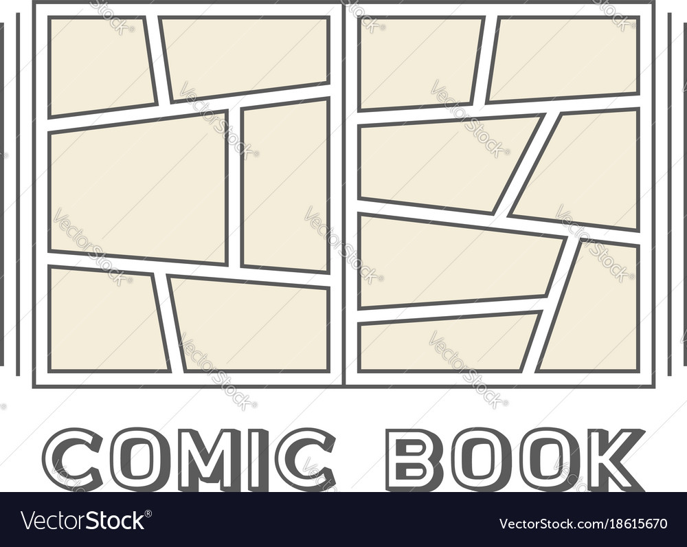 Linear simple comic book elements logo Royalty Free Vector