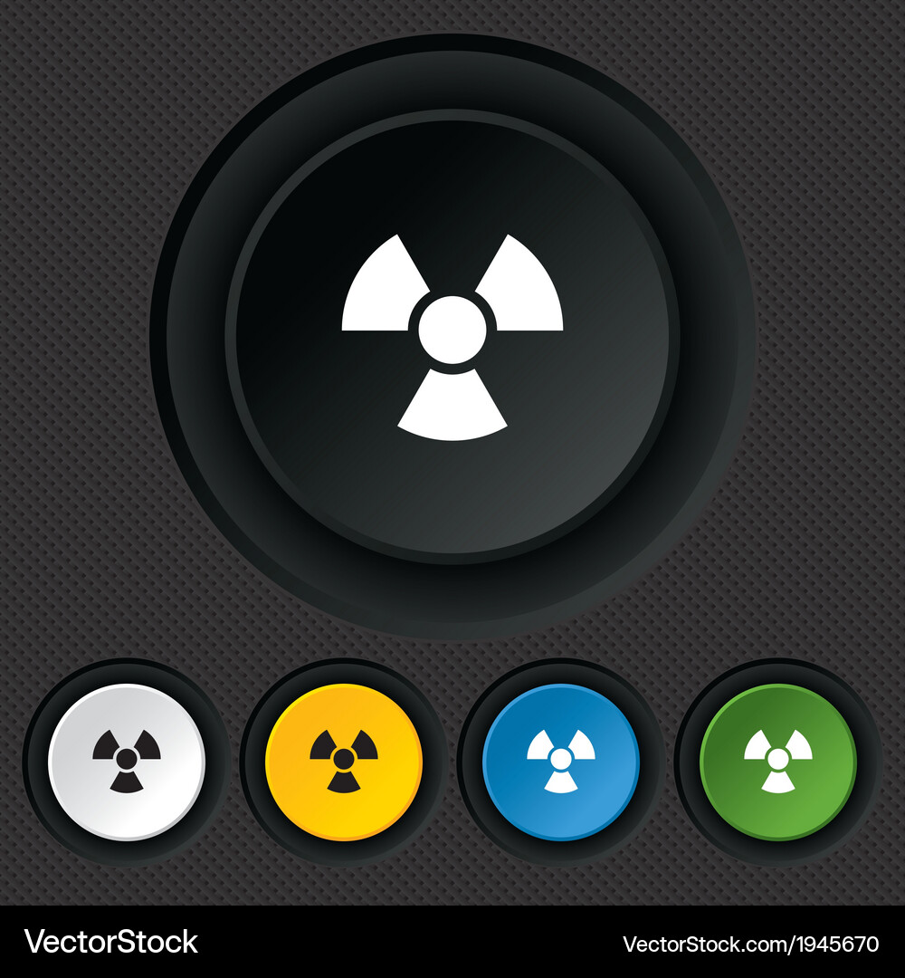 Radiation sign icon danger symbol Royalty Free Vector Image