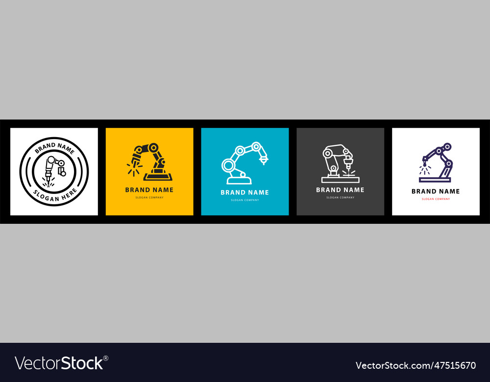 Robotic hand manipulator silhouette symbol icon Vector Image