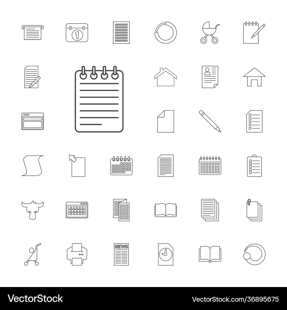 33 page icons Royalty Free Vector Image - VectorStock
