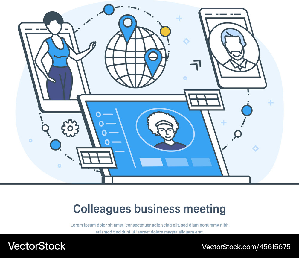 Colleagues business meeting effective teamwork Vector Image