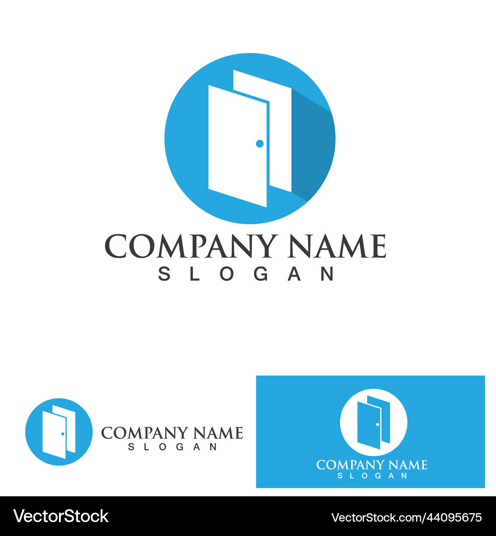 Door logo and symbol Royalty Free Vector Image