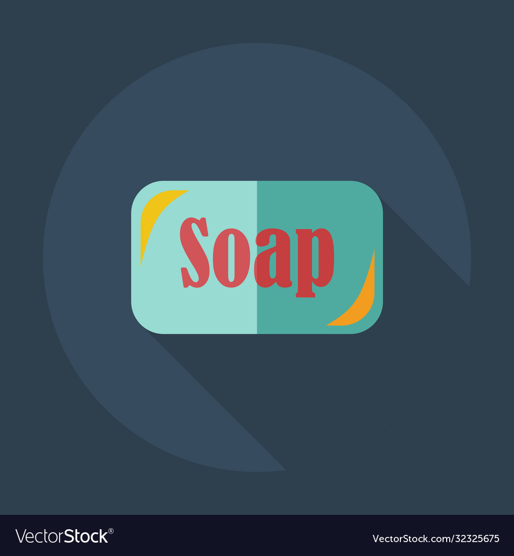 Flat modern design with shadow icons soap Vector Image