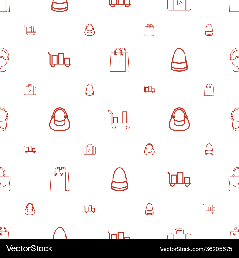Handbag icons pattern seamless white background Vector Image