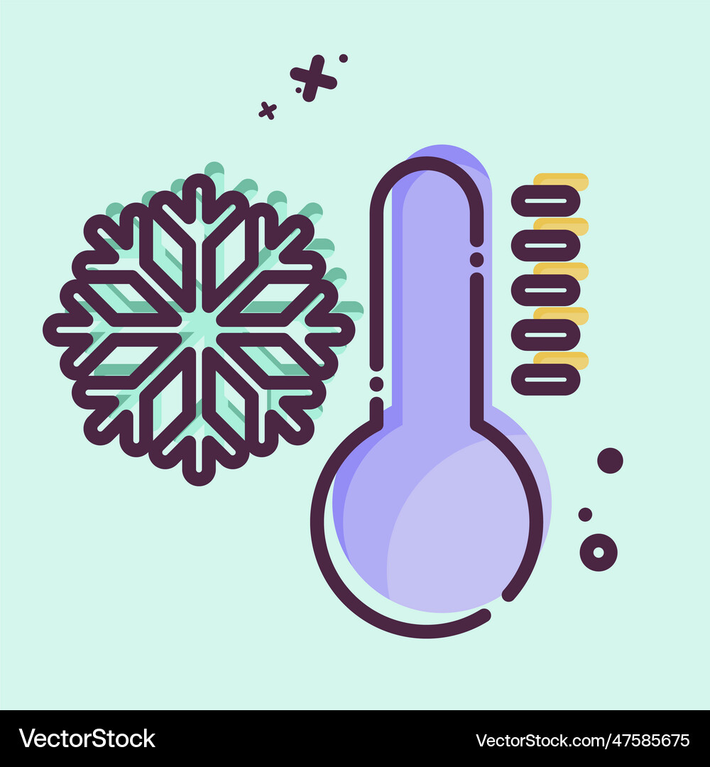Icon cold related to air conditioning symbol mbe Vector Image