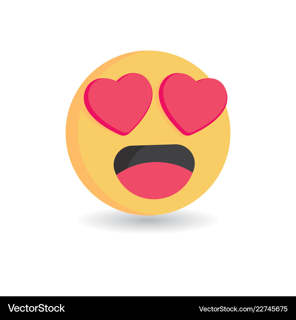 In love emoticon isolated Royalty Free Vector Image