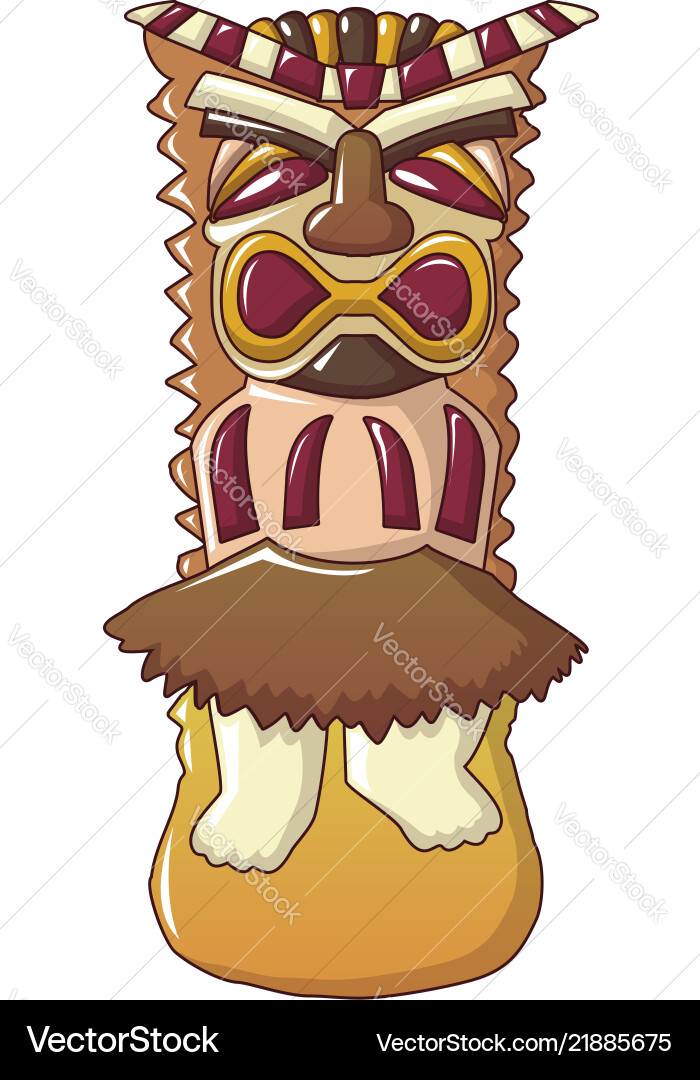 Mayan idol icon cartoon style Royalty Free Vector Image