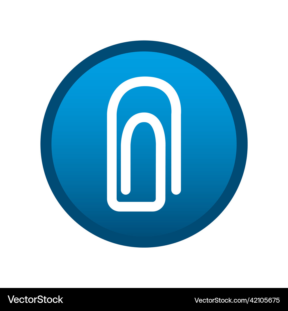 Round media clip icon on white background Vector Image