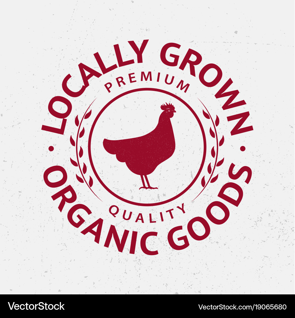 Chicken silhouette logo label badge emblem Vector Image