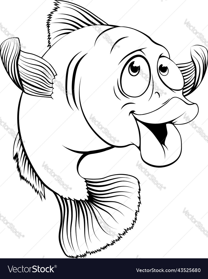 Cod fish cartoon Royalty Free Vector Image - VectorStock Cod fish cartoon Royalty Free Vector Image - VectorStock