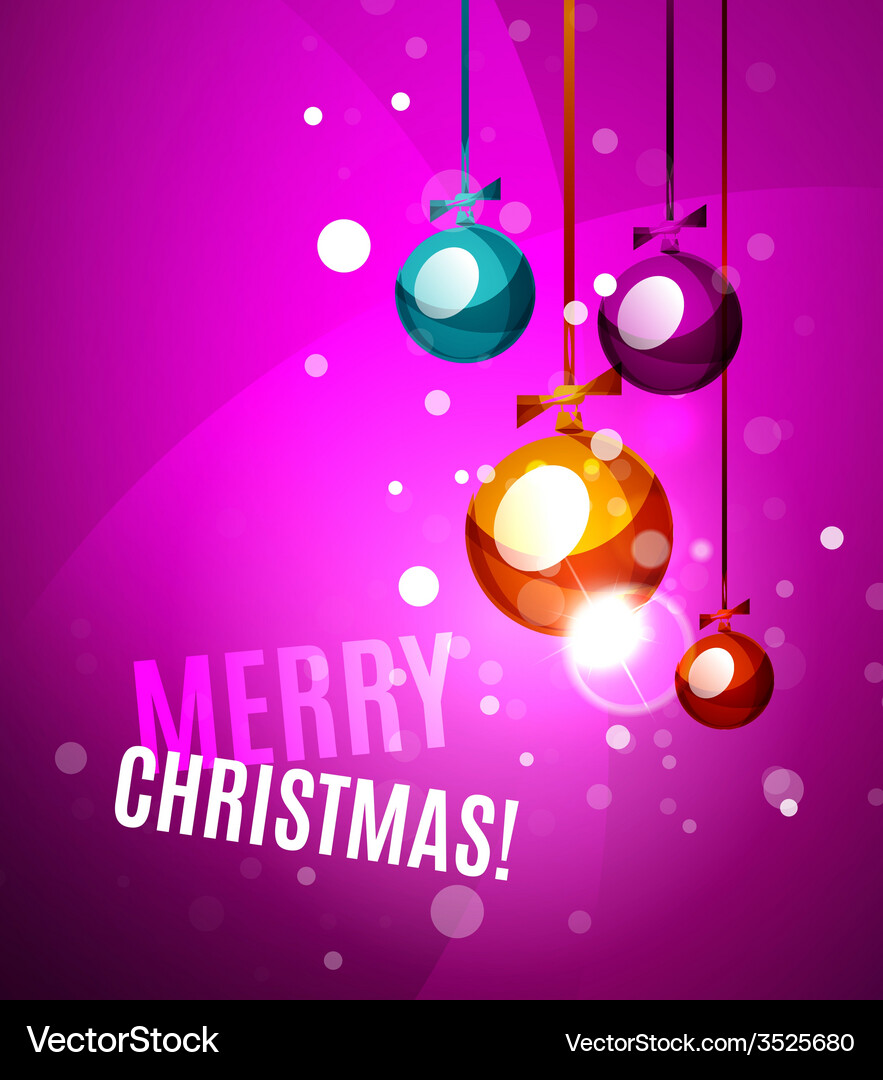 Colorful bright shiny christmas card Royalty Free Vector