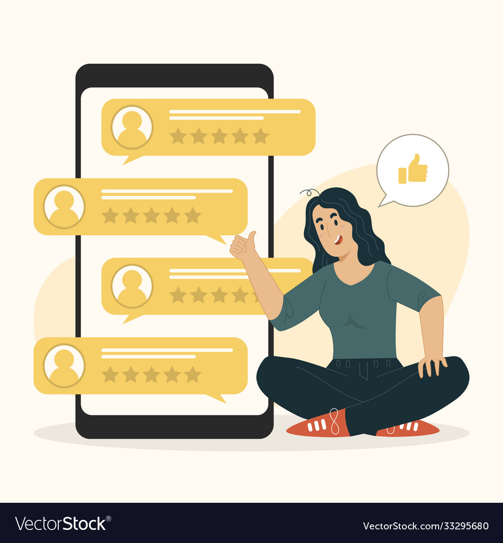 Customer survey concept Royalty Free Vector Image