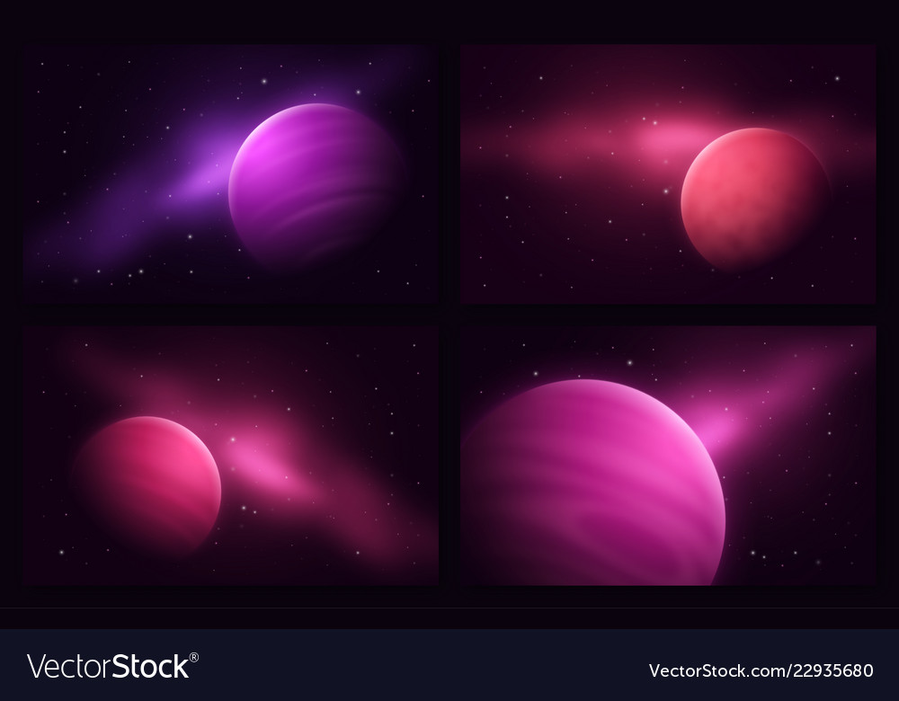 Deep space sci-fi abstract set Royalty Free Vector Image