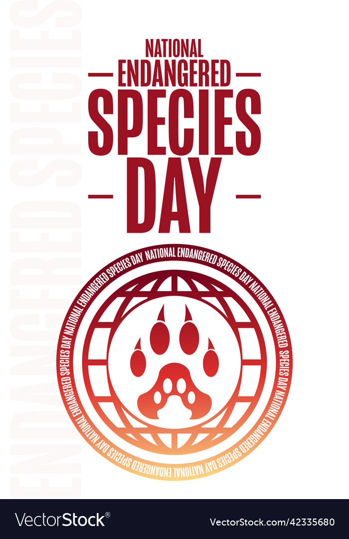 National endangered species day holiday concept Vector Image