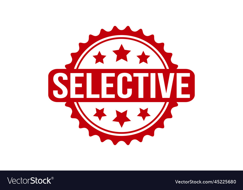 Selective rubber stamp seal Royalty Free Vector Image