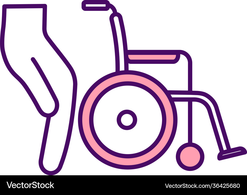 Support service for people with disabilities rgb Vector Image