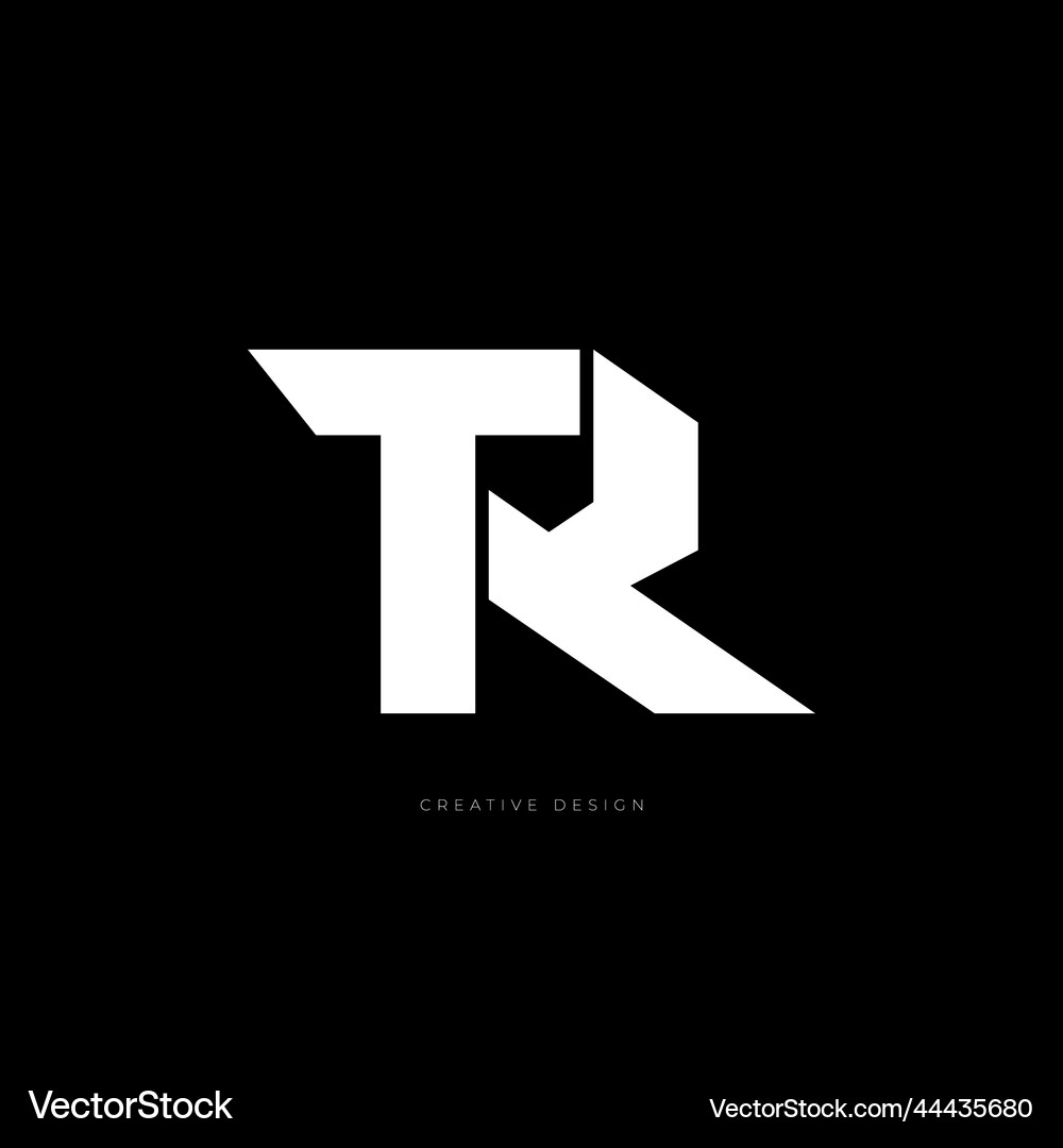 Tr letter branding abstract logo Royalty Free Vector Image