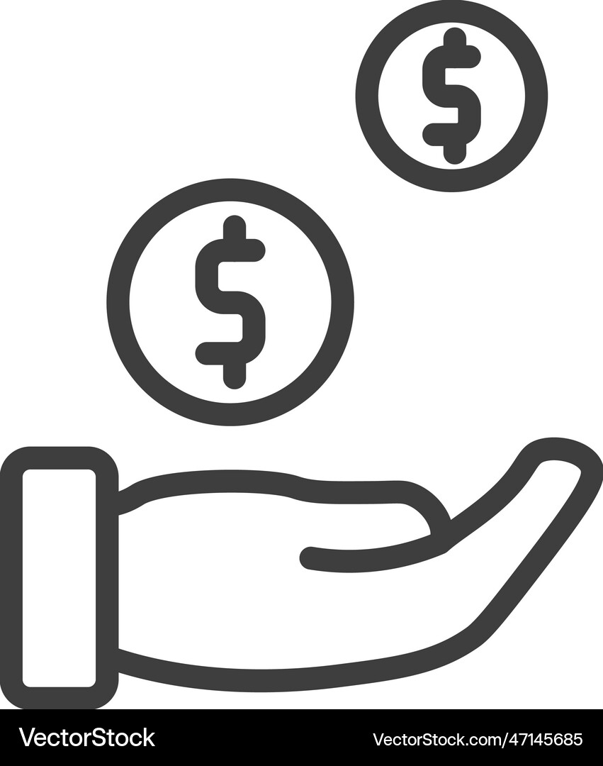 Buying icon thin line icon from marketing Vector Image