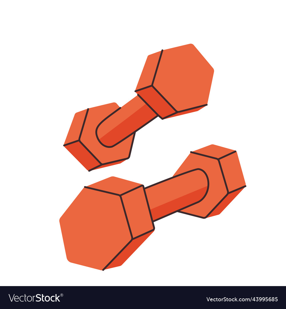 Dumbbells isolated on a white Royalty Free Vector Image