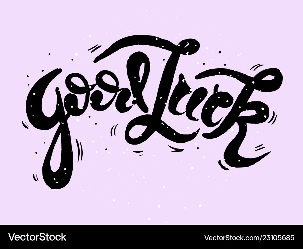 Good luck lettering handwritten modern Royalty Free Vector