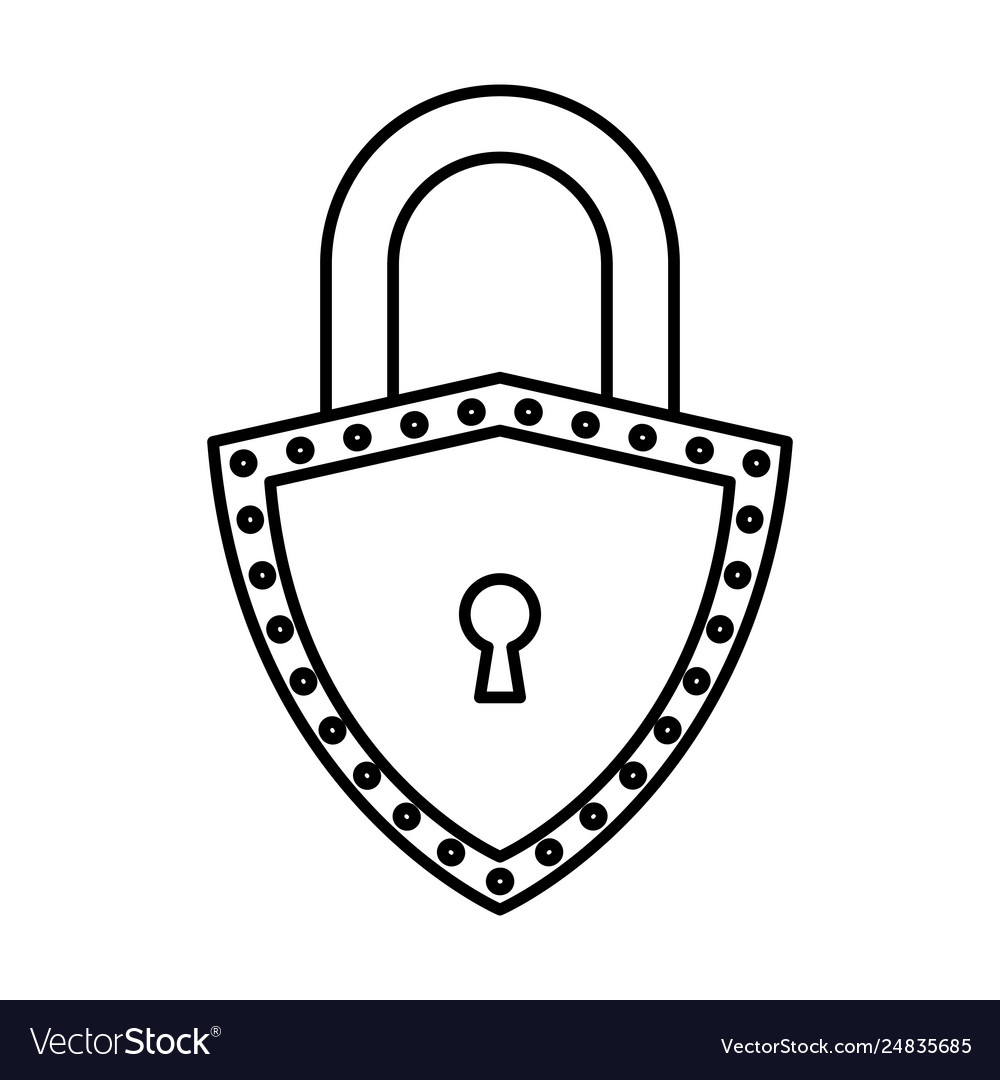 Padlock security system Royalty Free Vector Image