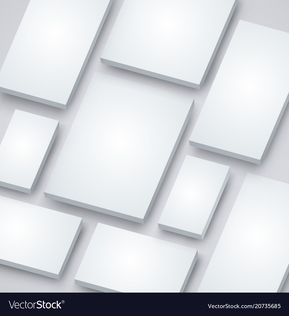 Paper 3d elements infographics Royalty Free Vector Image