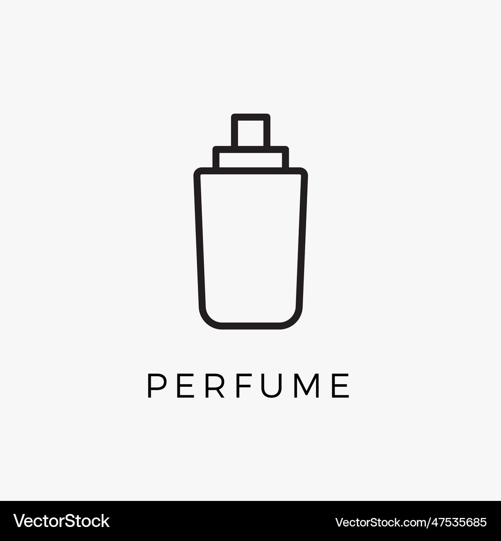 Perfume bottle line icon fragrance linear Vector Image