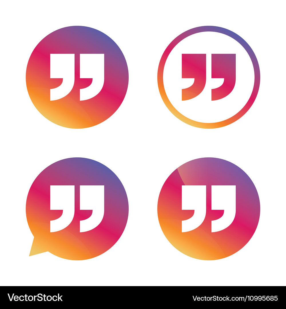 Quote sign icon quotation mark symbol Royalty Free Vector
