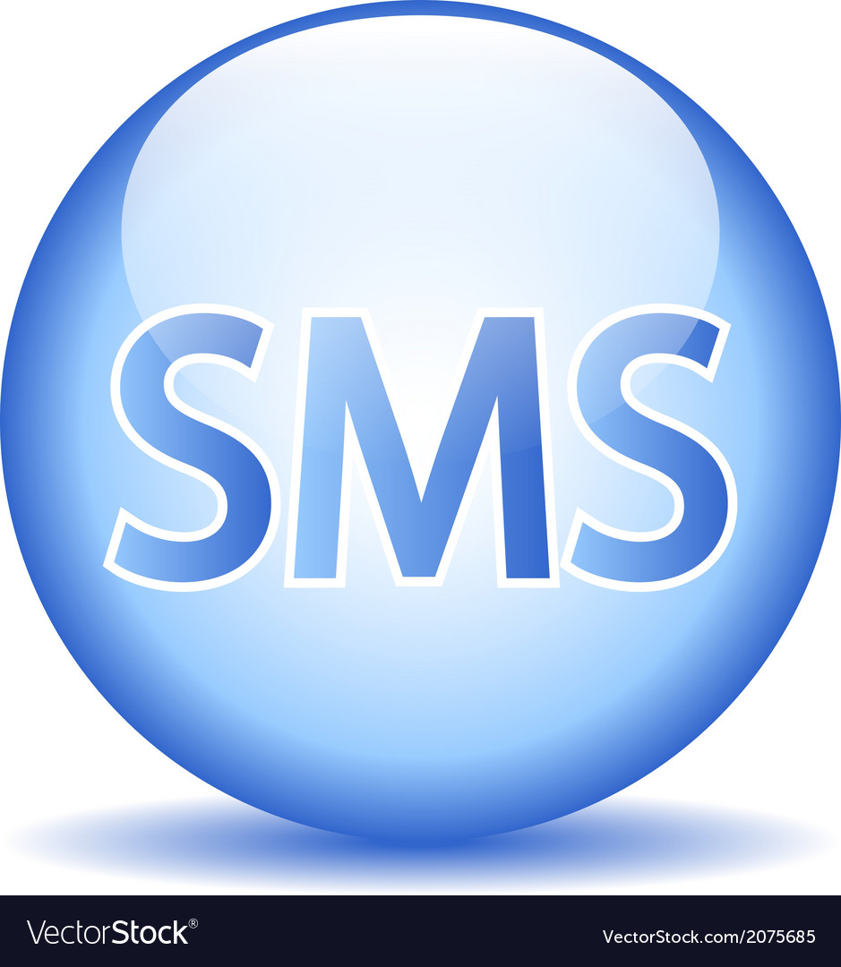 Sms button Royalty Free Vector Image - VectorStock