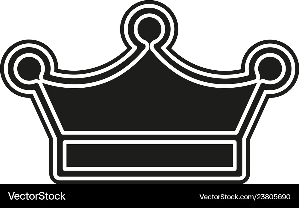 Crown king royal queen isolated Royalty Free Vector Image