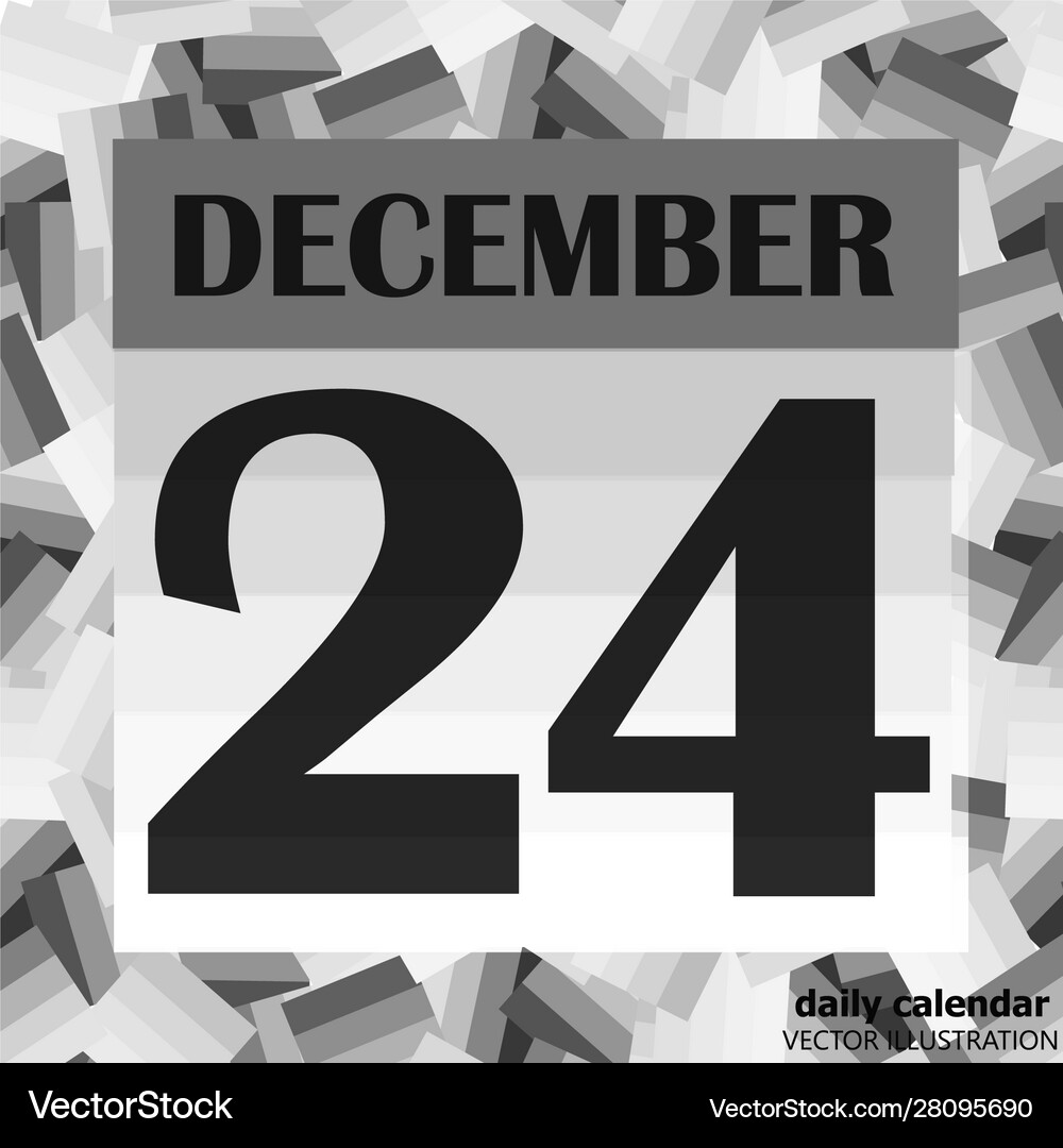 December 24 icon for planning important day Vector Image